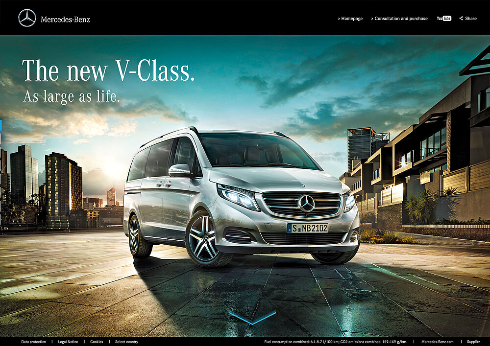 Red Dot Design Award: Digital and as large as life – The V-Class