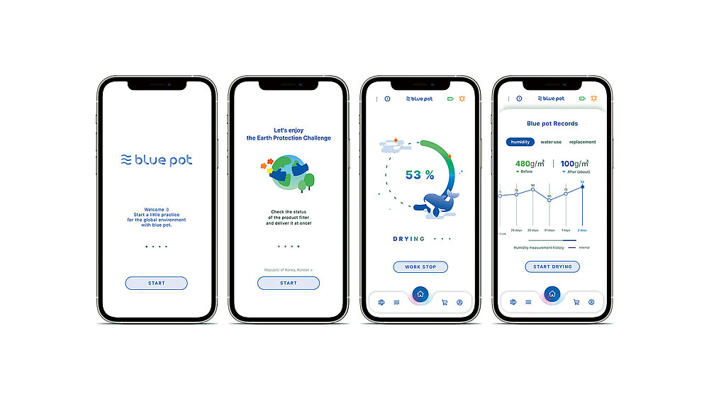 Red Dot Design Award: blue pot Water Purification Filter