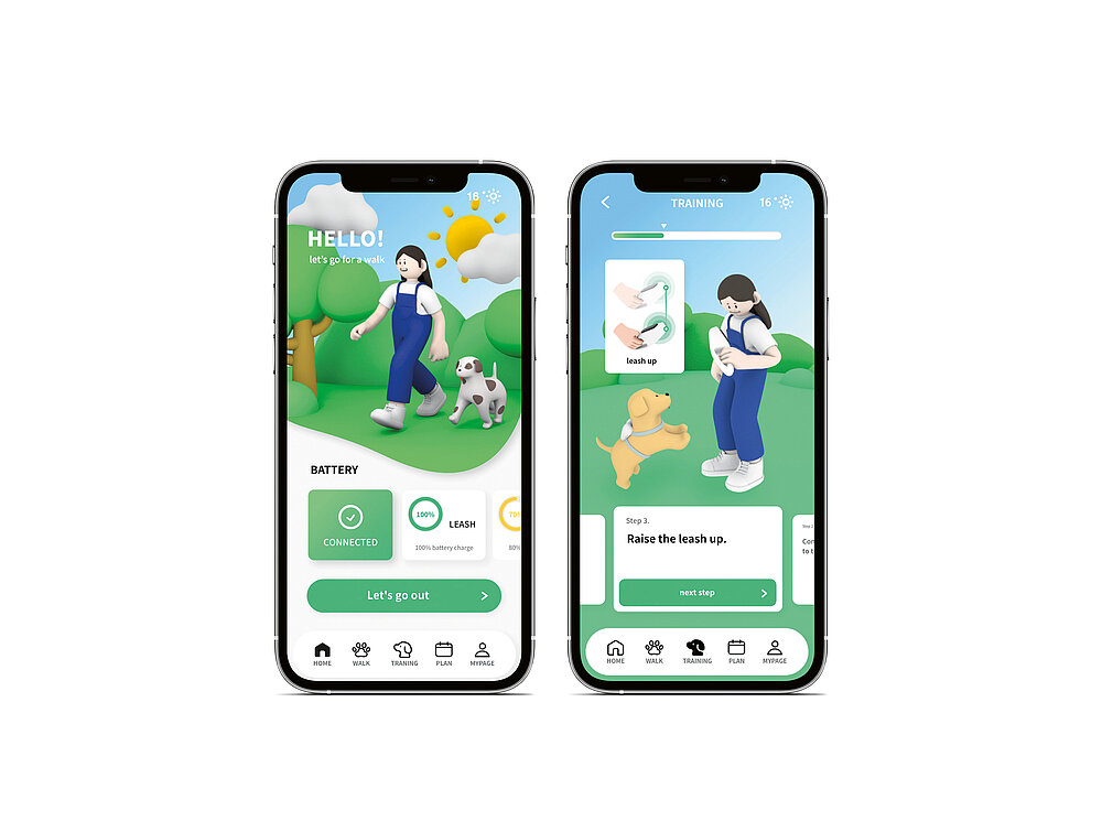 Red Dot Design Award: FREEDOG – Wired/Wireless Controllable Dog Leash ...