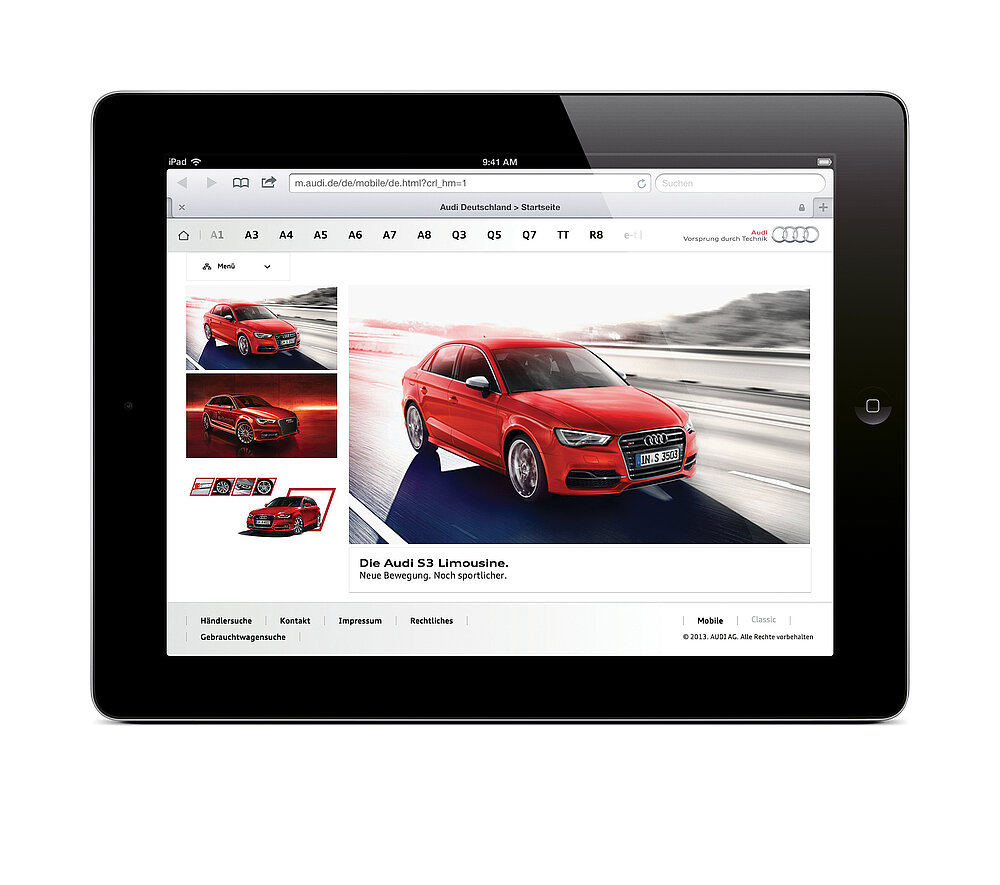 Red Dot Design Award: Audi Website