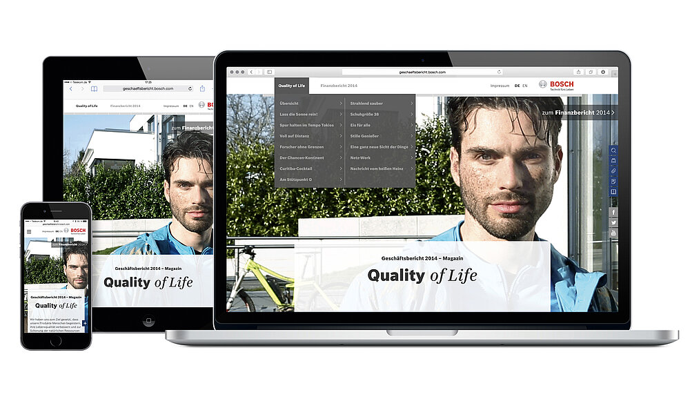 Red Dot Design Award: Quality of Life – Bosch Annual Report 2014