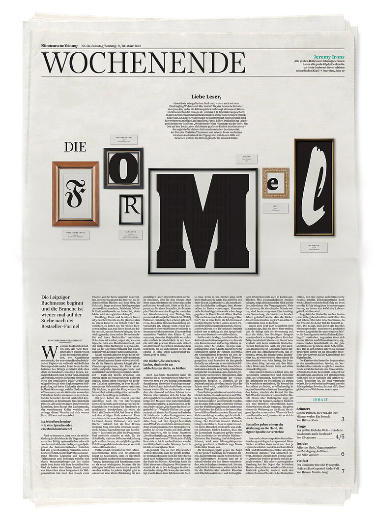 Red Dot Design Award: SZ-Wochenende Typo-Special