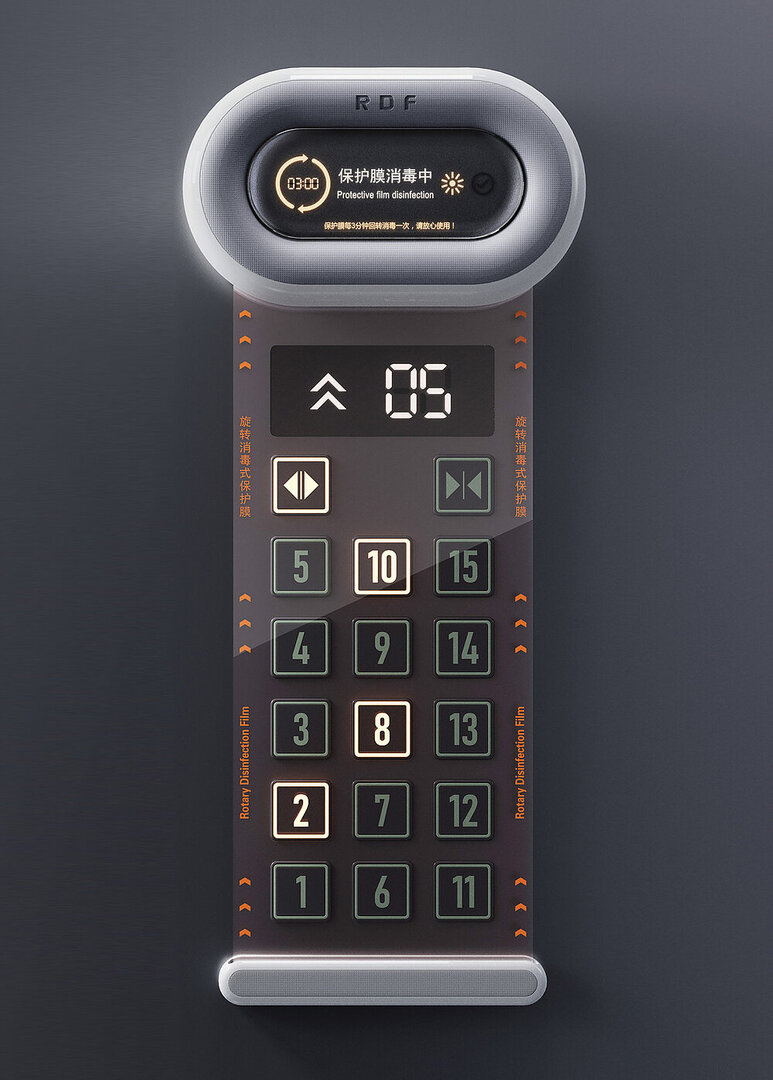 Red Dot Design Award: Rotary Disinfection Film For Elevator Keys