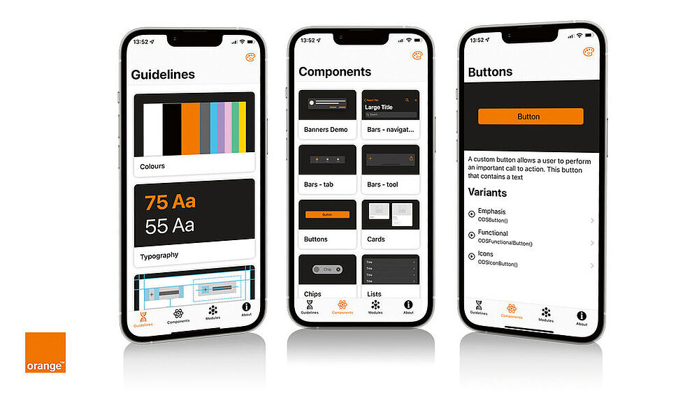 Red Dot Design Award: Orange Design System App